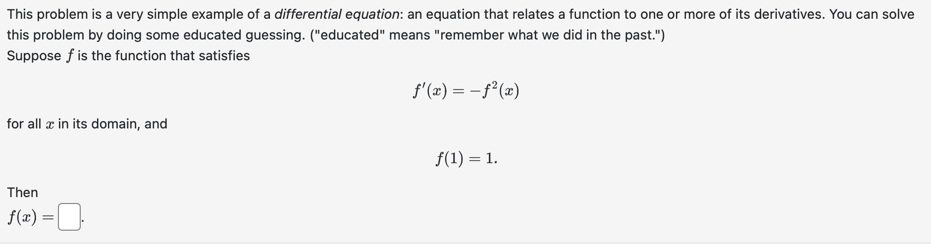 Solved This problem is a very simple example of a | Chegg.com