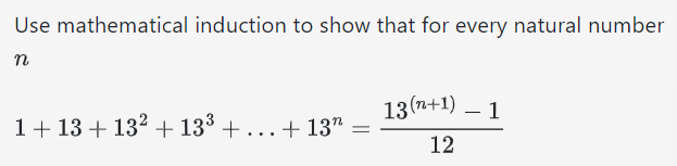 Solved Use mathematical induction to show that for every | Chegg.com
