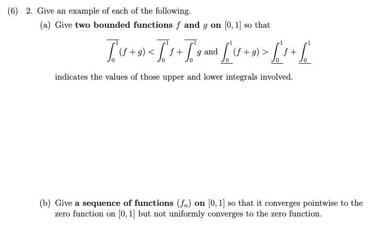 Solved 2. Give an example of each of the following. (a) Give | Chegg.com