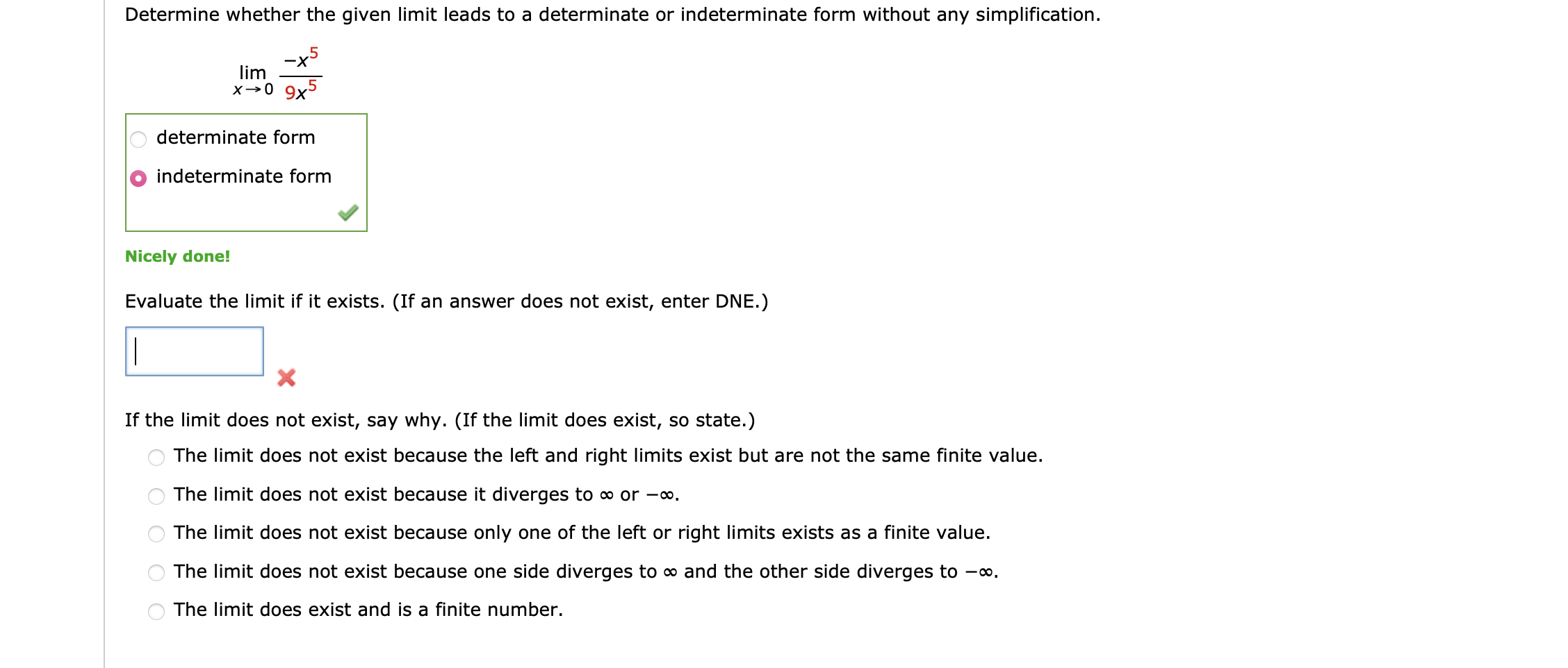 Solved Determine whether the given limit leads to a | Chegg.com