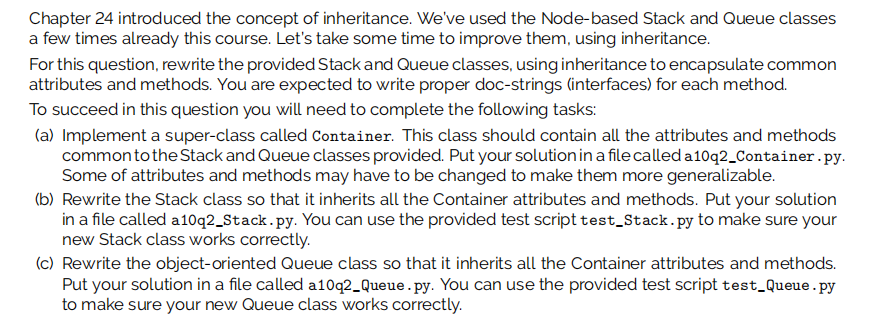 Solved Chapter 24 introduced the concept of inheritance. | Chegg.com