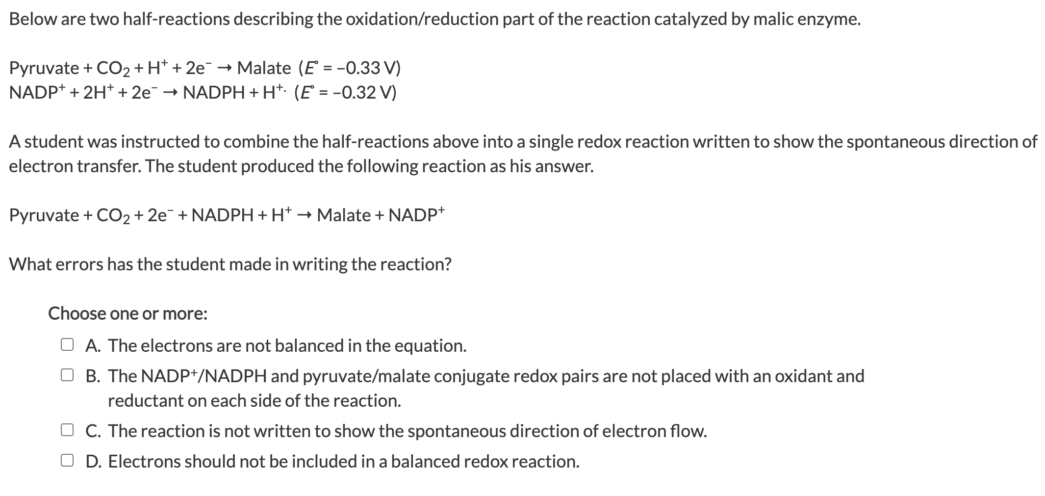 Solved Below are two half-reactions describing the | Chegg.com
