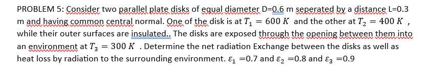 Solved PROBLEM 5: Consider two parallel plate disks of | Chegg.com