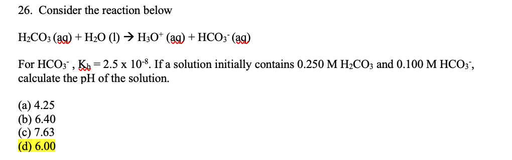 Solved 26. Consider the reaction below | Chegg.com