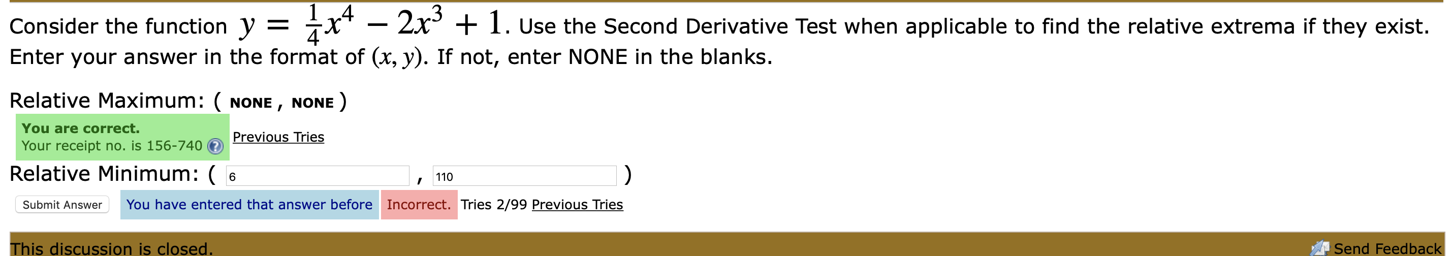 Solved Consider the function f(x) = 8 ln(x2 + 1). Find the | Chegg.com