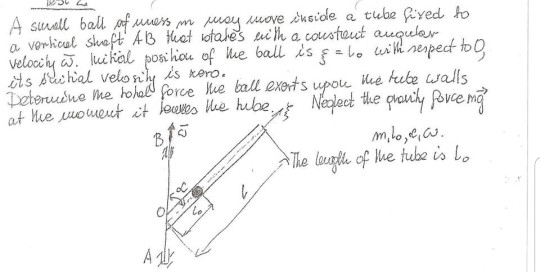 Solved A small ball of mass may move inside a tube fixed to | Chegg.com