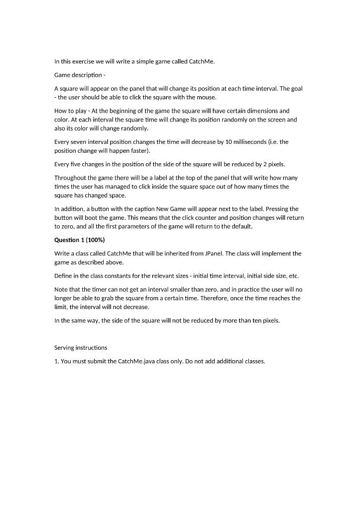 Solved In this exercise we will write a simple game called | Chegg.com