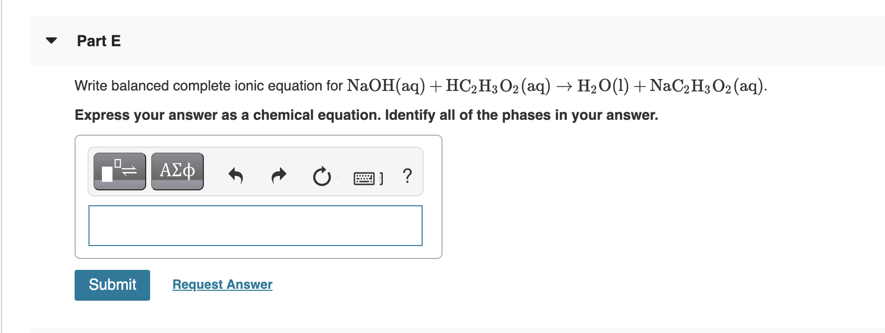 Solved Part C Write balanced complete ionic equation for | Chegg.com