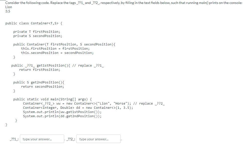 Solved Consider the following code. Replace the tags_??1_ | Chegg.com