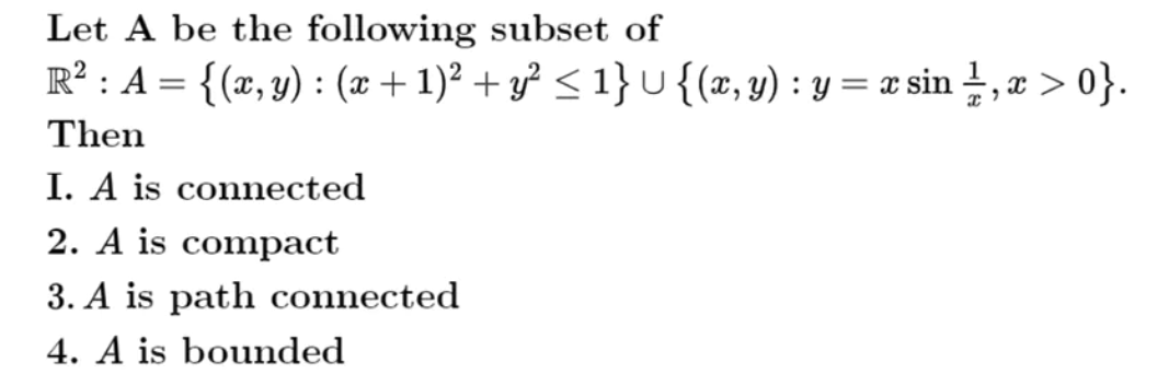 Solved Pls explain connected and path connected through | Chegg.com
