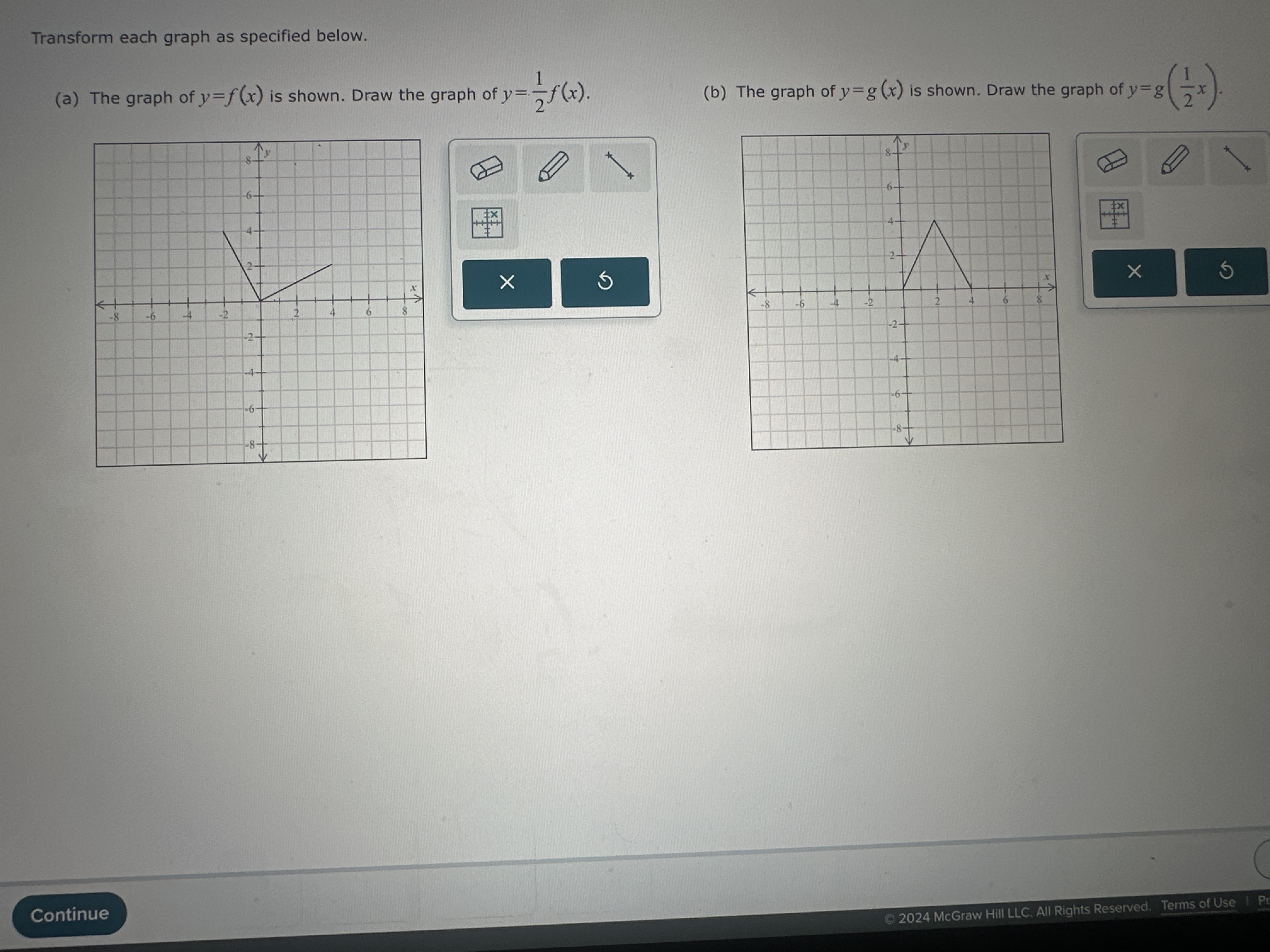 Solved Transform each graph as ﻿specified below.(a) ﻿The | Chegg.com