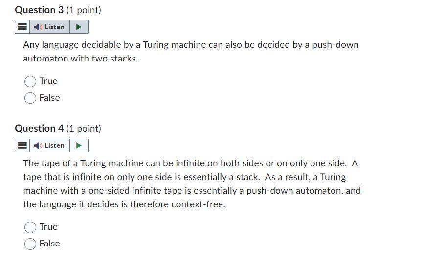 Solved Any language decidable by a Turing machine can also | Chegg.com