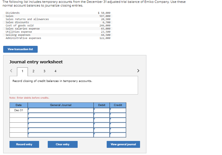 Solved The following list includes temporary accounts from | Chegg.com