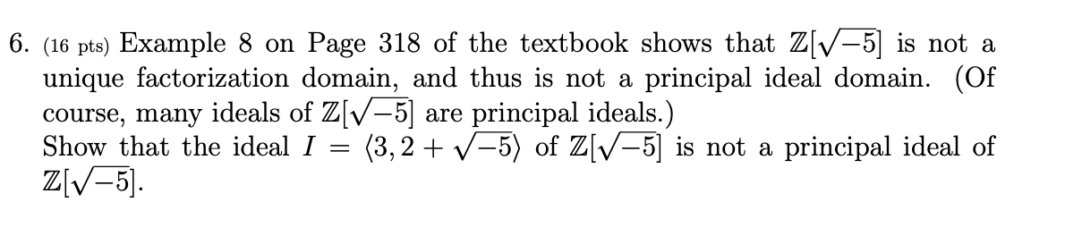 Solved 6. (16 pts) Example 8 on Page 318 of the textbook | Chegg.com