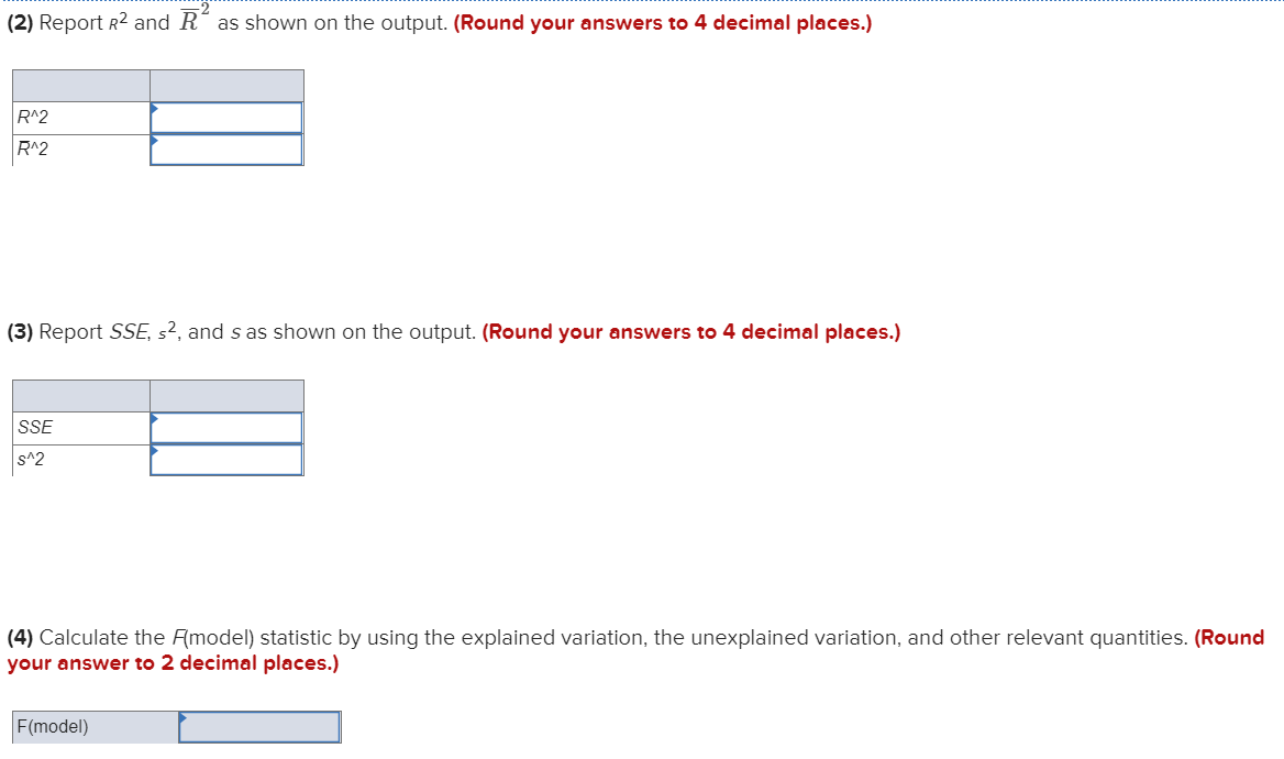 Solved 'We give JMP output of regression analysis. Above | Chegg.com