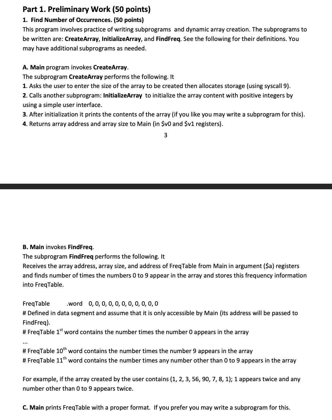Solved Part 1. ﻿Preliminary Work (50 ﻿points)1. ﻿Find Number | Chegg.com