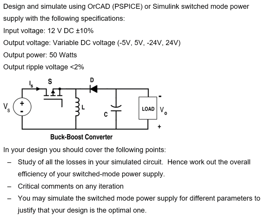 Solved Design and simulate using OrCAD (PSPICE) or Simulink | Chegg.com Solved Design and simulate using OrCAD (PSPICE) or Simulink | Chegg.com