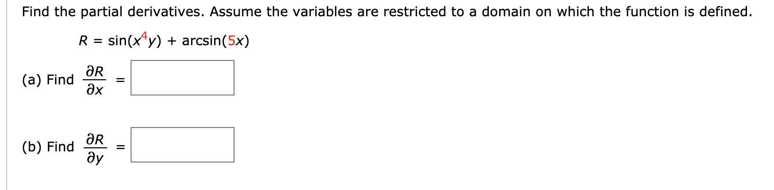 Solved Find the partial derivatives. Assume the variables | Chegg.com