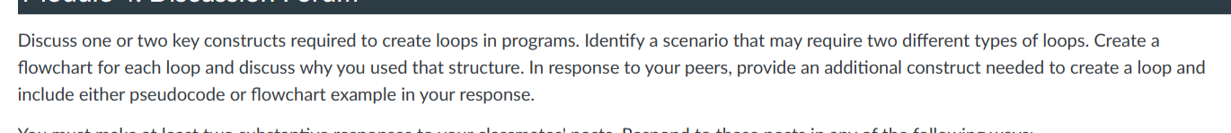 Solved Discuss one or two key constructs required to create | Chegg.com