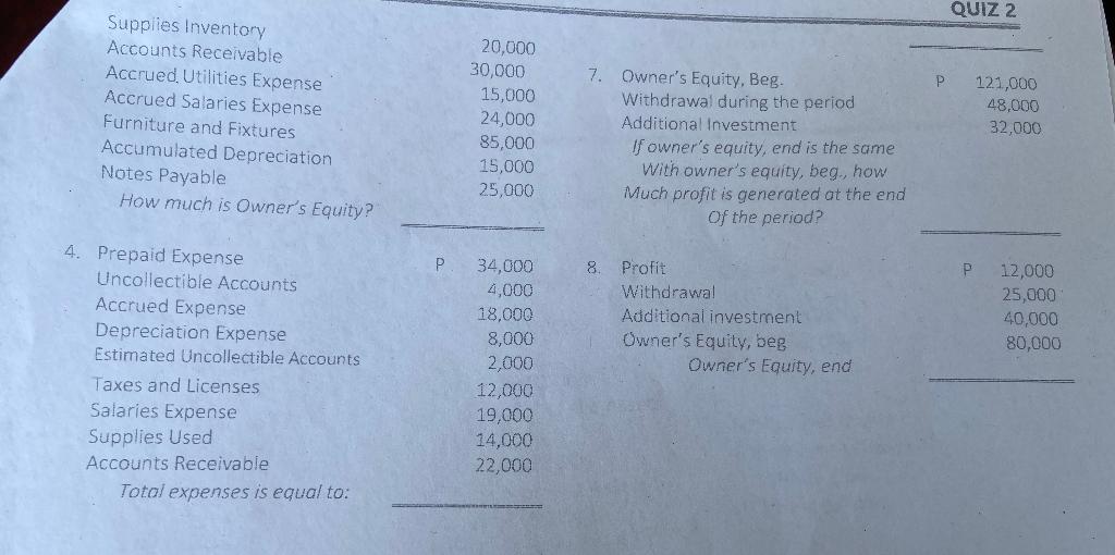 Solved Part 2. Determination of Unknown accounts. Write ball | Chegg.com