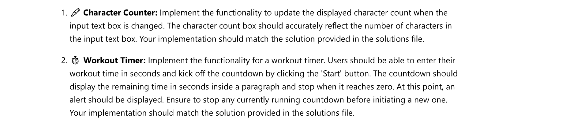 Solved 1. \& Character Counter: Implement the functionality | Chegg.com