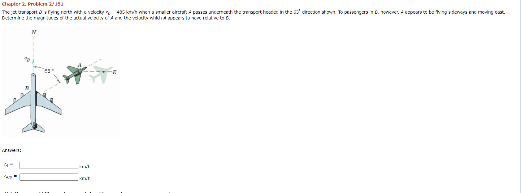 Solved Chapter 2, Problem 2/151 The jet transport B is | Chegg.com