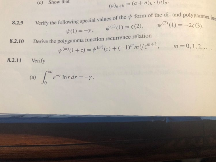 Solved (c) Show that (a)nuk = (a +nk. (dn. and polygamma fun | Chegg.com