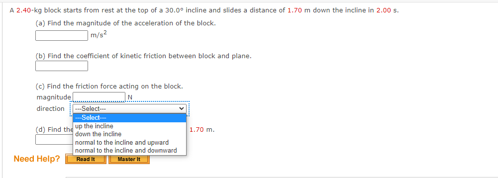 Solved A 2.40-kg block starts from rest at the top of a | Chegg.com