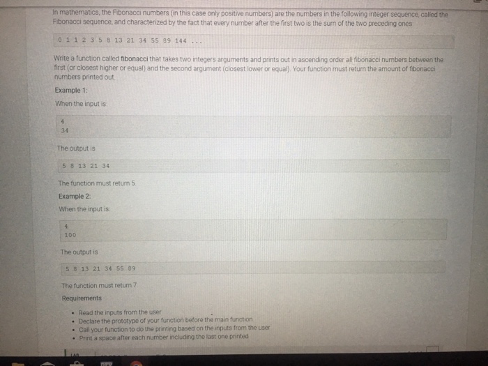 Solved in mathematics, the Fibonacci numbers (in this case | Chegg.com