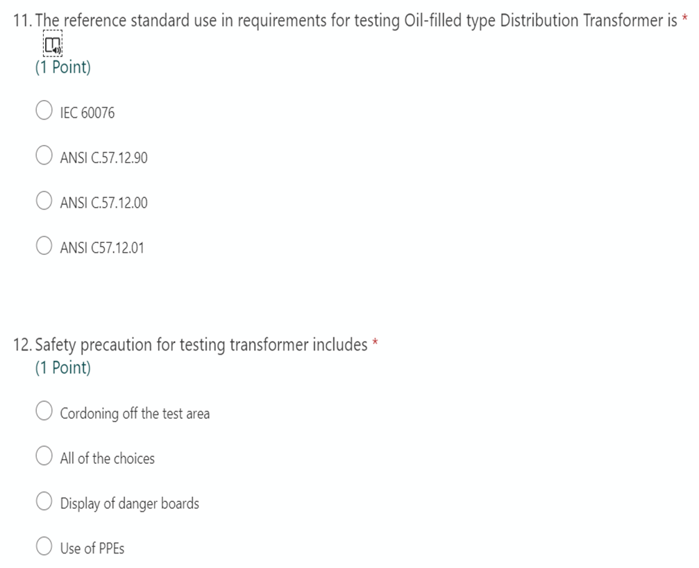 Solved 11. The reference standard use in requirements for | Chegg.com