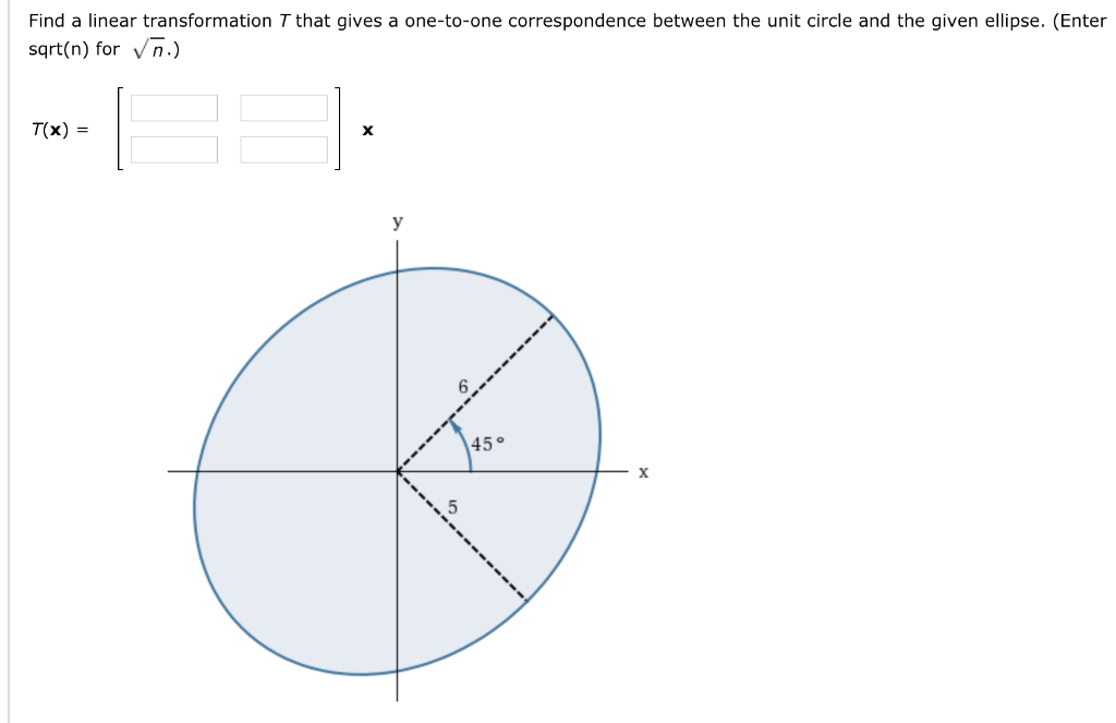 Solved Find a linear transformation T that gives a | Chegg.com