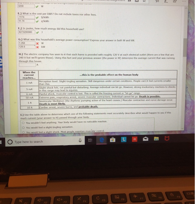 Solved A household’s electric bill is shown below. Use this | Chegg.com