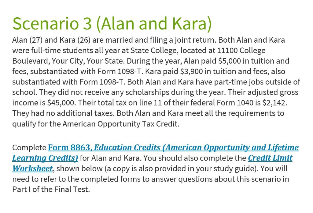 Scenario 3 (Alan and Kara) Alan (27) and Kara (26) | Chegg.com