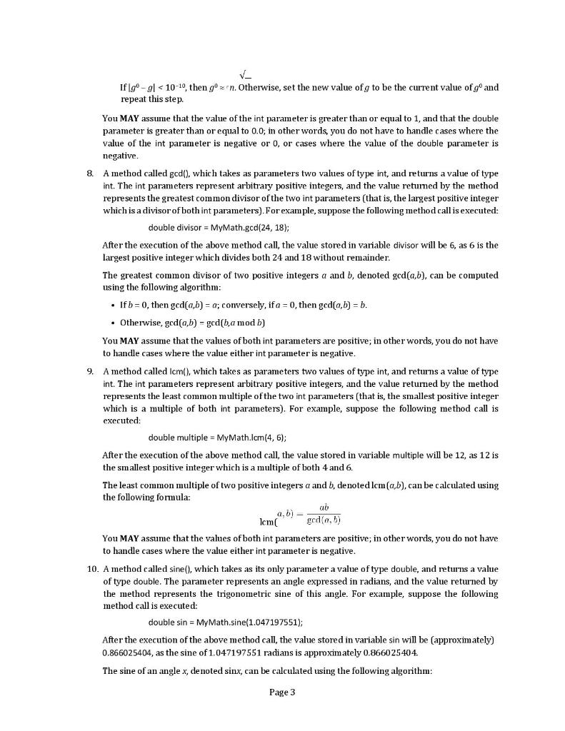 Solved ASSIGNMENT Unit 8 Methods, Arrays, and the Java | Chegg.com
