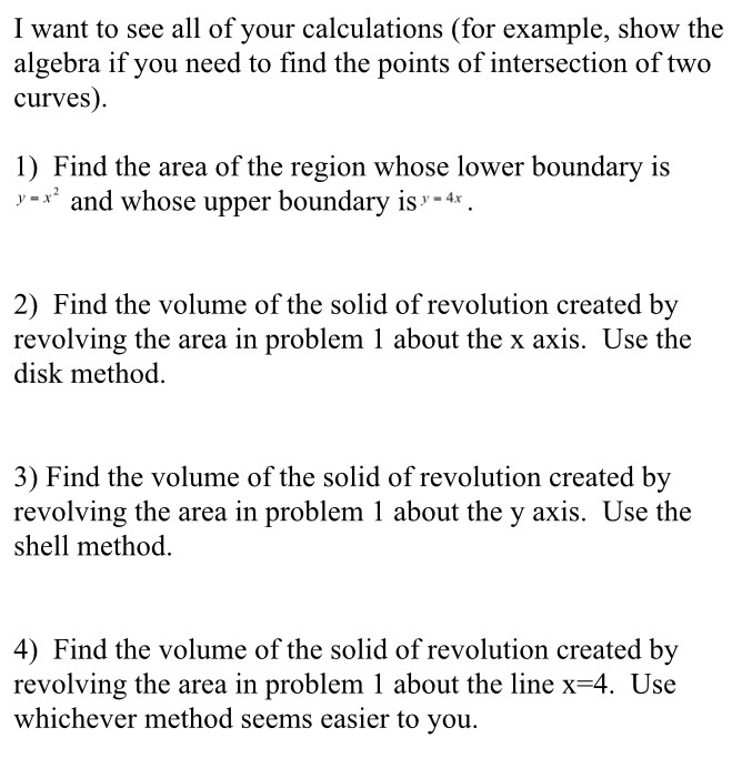 Solved I want to see all of your calculations (for example, | Chegg.com