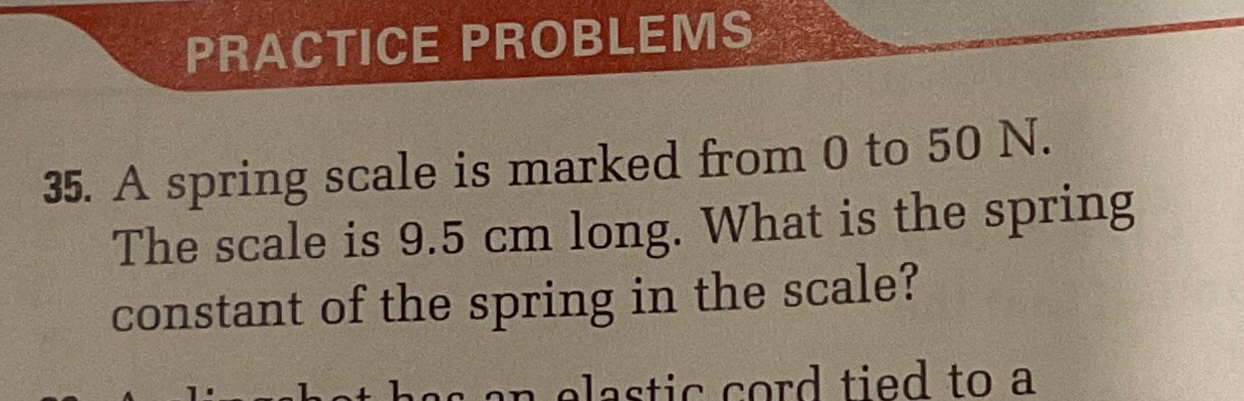 Solved A spring scale is marked from 0 ﻿to 50N.The scale is | Chegg.com
