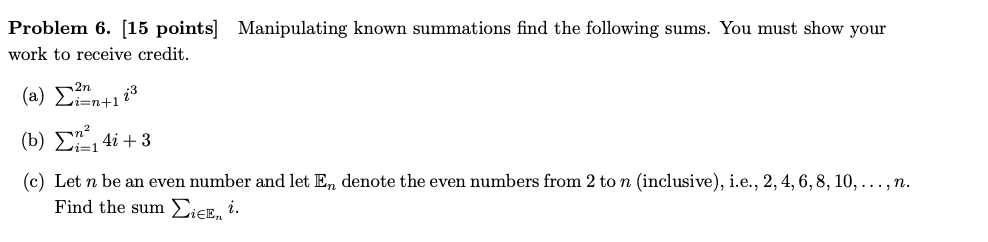 Solved Problem 6. [15 ﻿points] ﻿Manipulating known | Chegg.com