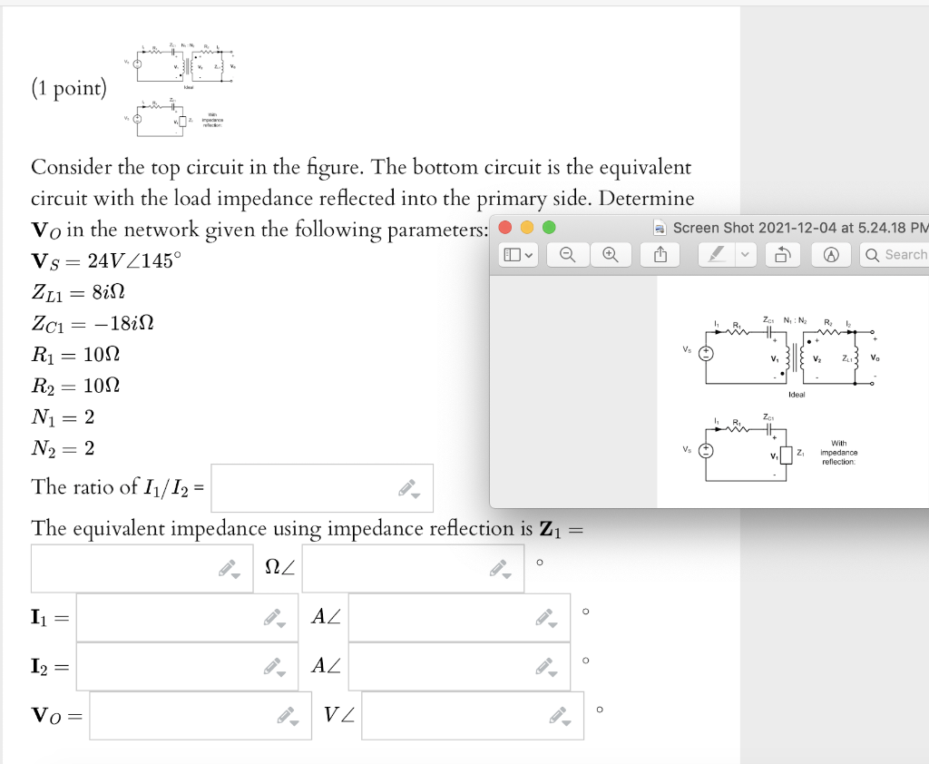 Solved Consider the network in the figure, given the | Chegg.com