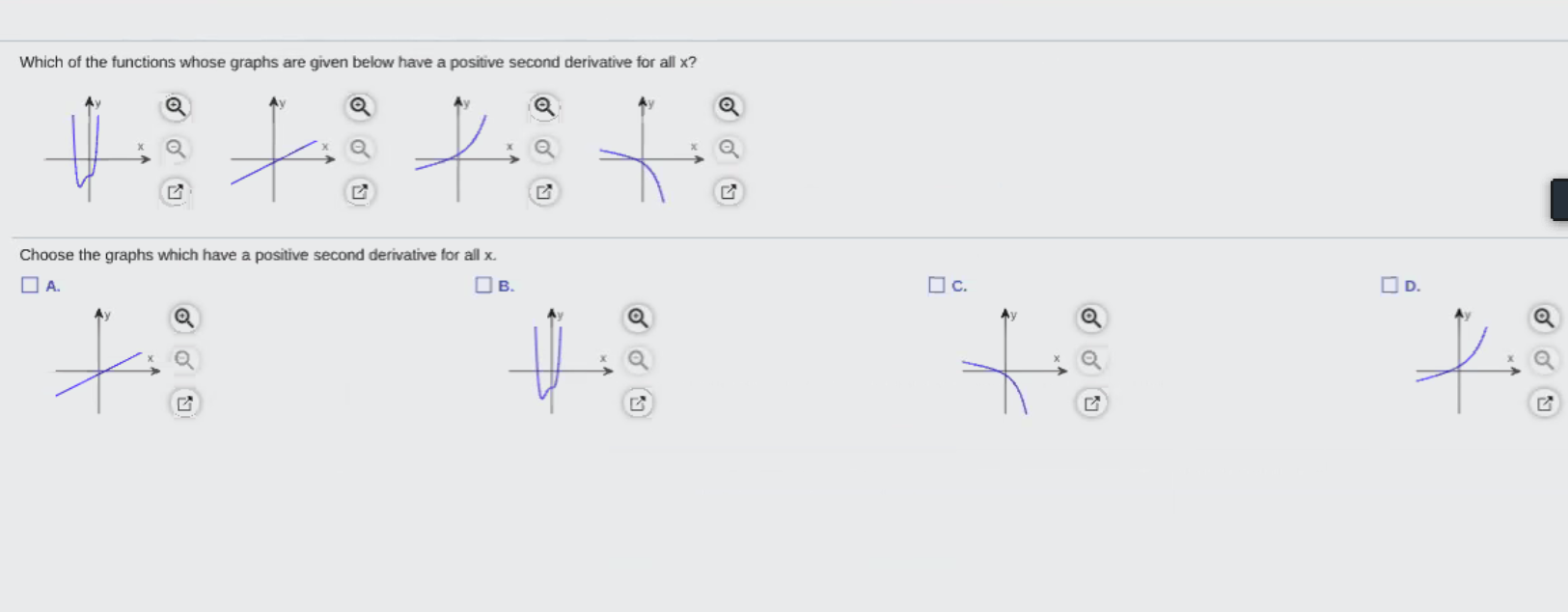 Solved Which of the functions whose graphs are given below | Chegg.com