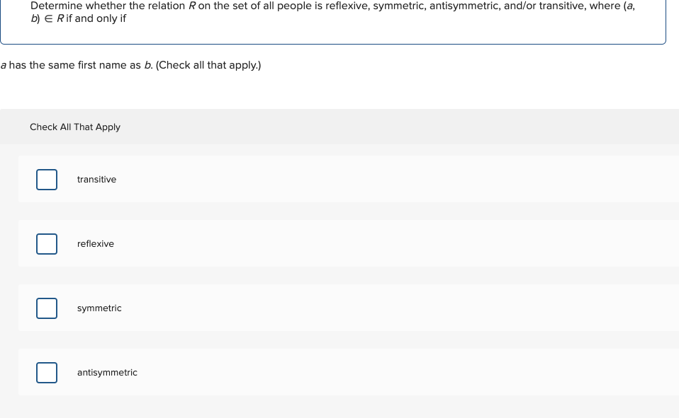 Solved For Each Of These Relations On The Set 1 2 3 4
