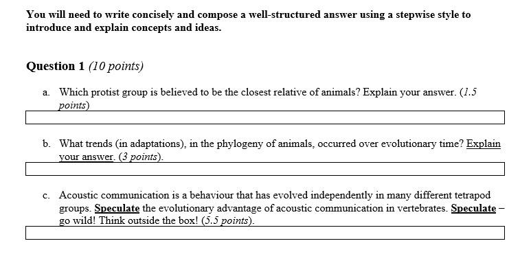 Solved You will need to write concisely and compose a | Chegg.com