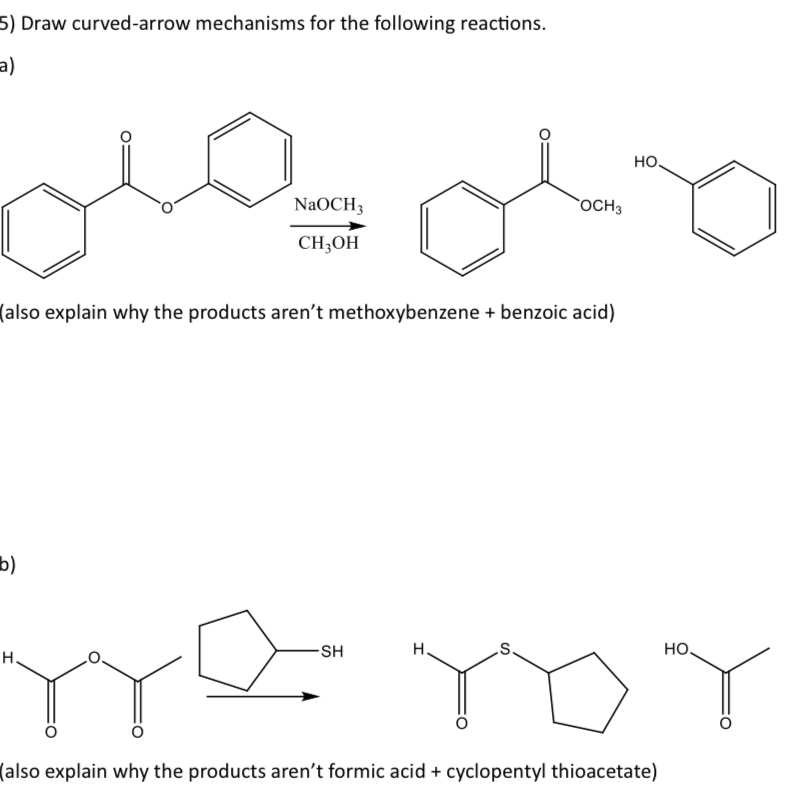 Solved Draw curved-arrow mechanisms for the following | Chegg.com