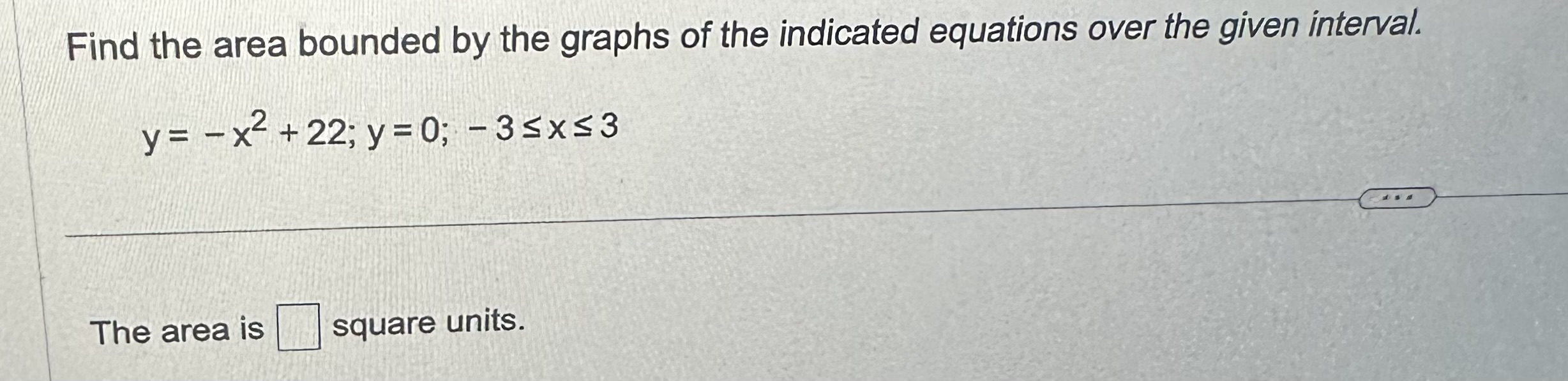 Solved Find the area bounded by the graphs of the indicated | Chegg.com