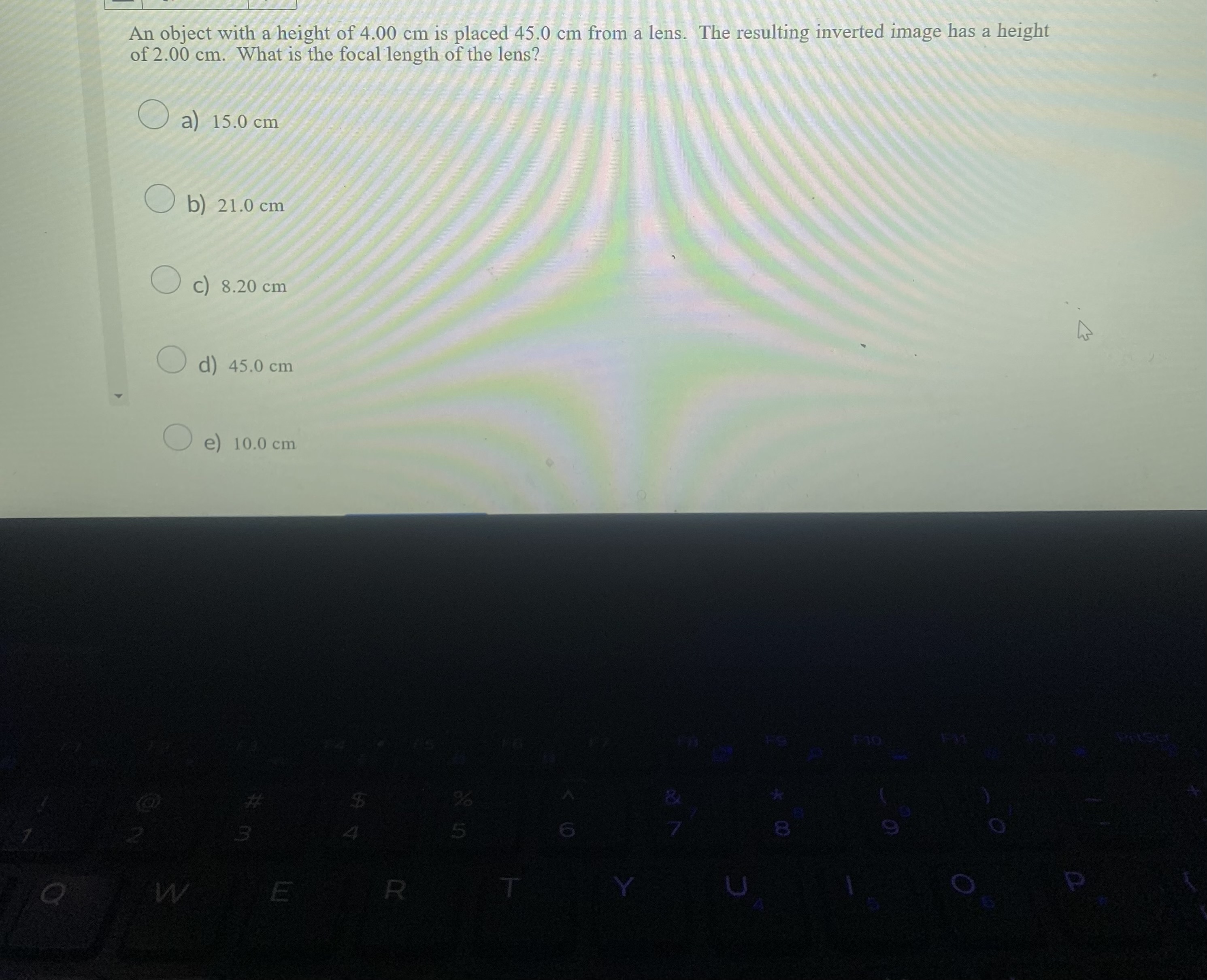 An object with a height of 4.00 ﻿cm is placed 45.0 | Chegg.com