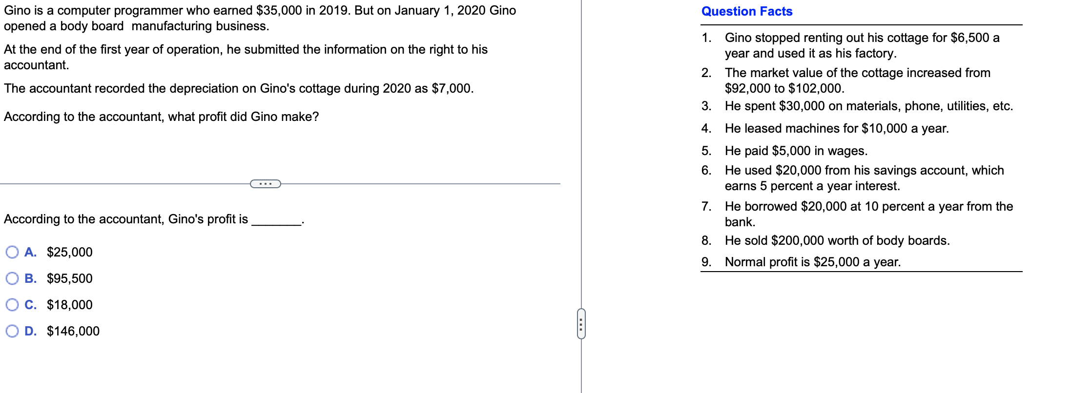 Solved Gino is a computer programmer who earned $35,000 in | Chegg.com