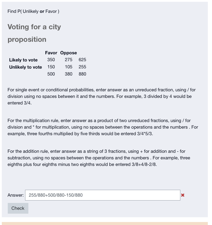 Solved PLEASE ENTER THE ANSWER IN UNREDUCED FRACTION, LIKE | Chegg.com