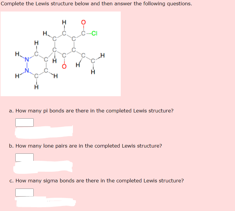 Solved Complete The Lewis Structure Below And Then Answer 4063