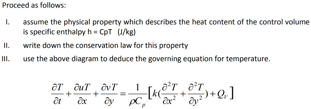 Solved Use control volume analysis techniques to derive the | Chegg.com