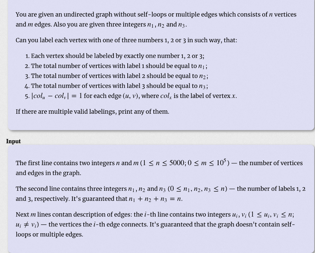 Solved You are given an undirected graph without self-loops | Chegg.com