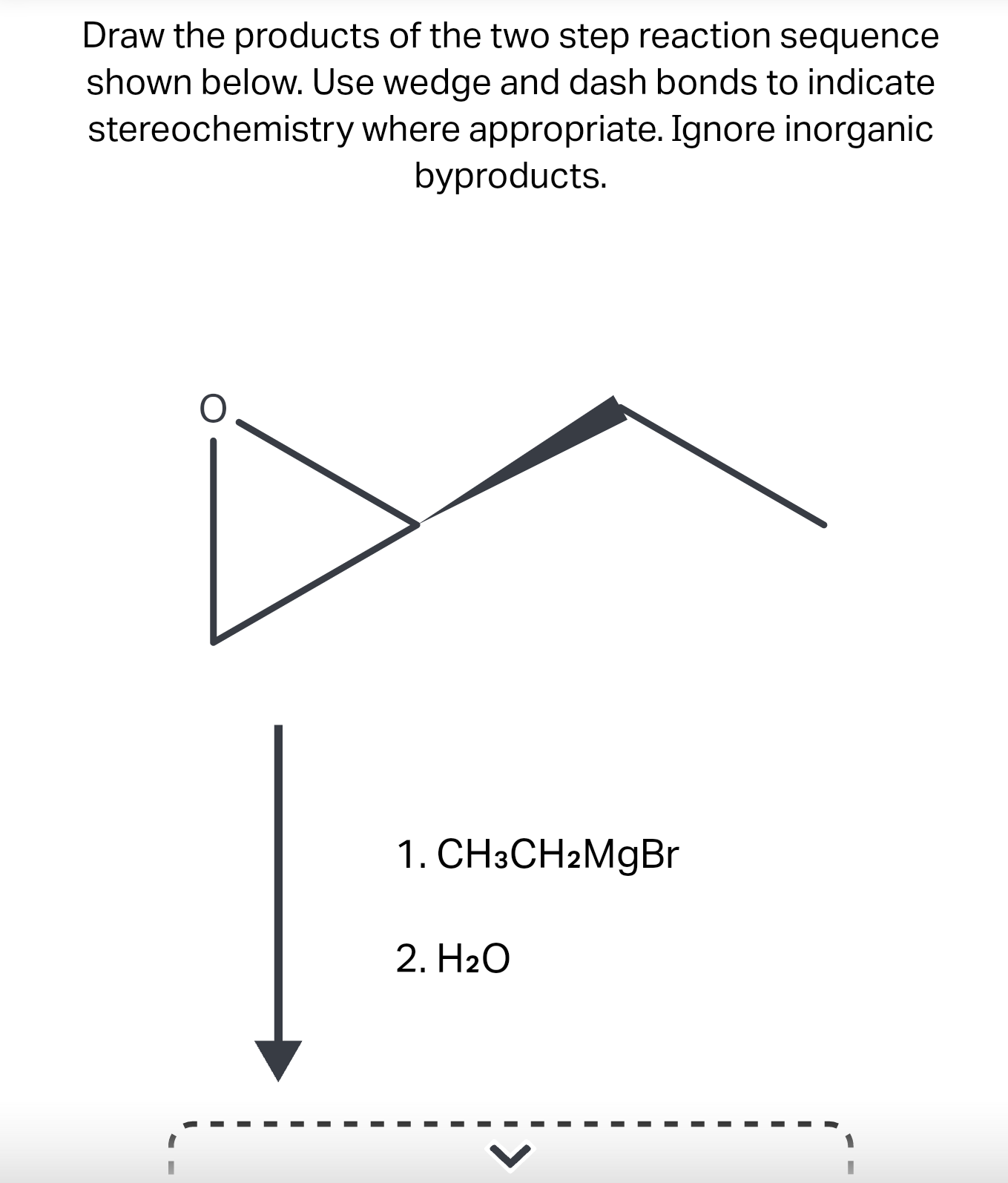 Solved Draw the products of the two step reaction sequence | Chegg.com